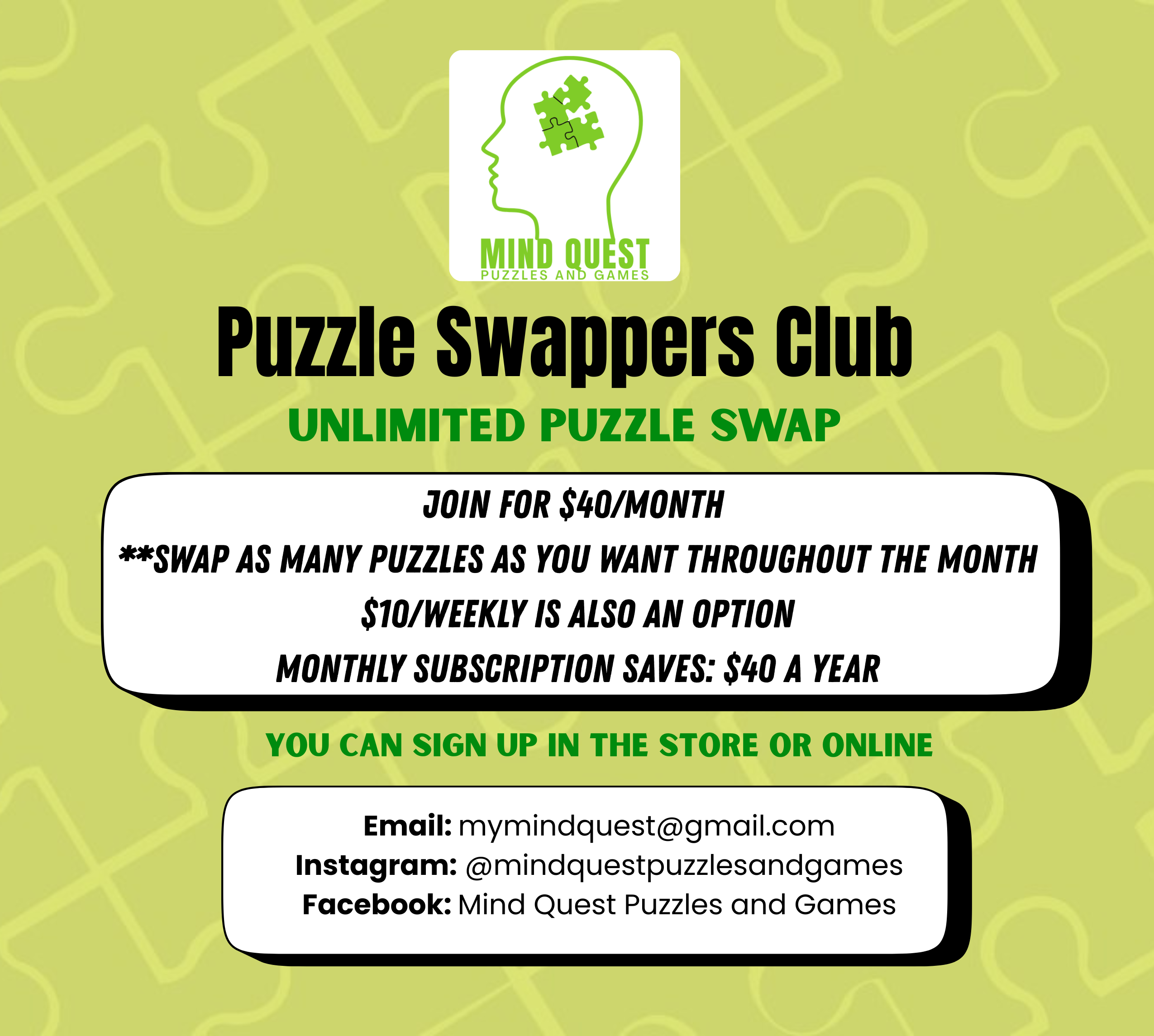 Swapper's Club - ONE TIME FEE – Mind Quest Puzzles and Games